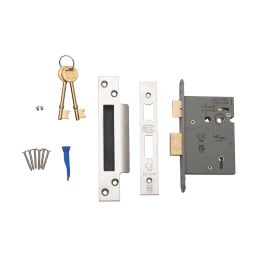 Smith & Locke Fire Rated 5 Lever Satin Nickel Architectural Sash Lock ...