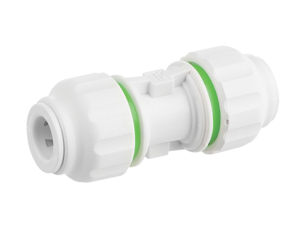 Flomasta Plastic Push-Fit Equal Straight Coupler 10mm - Screwfix