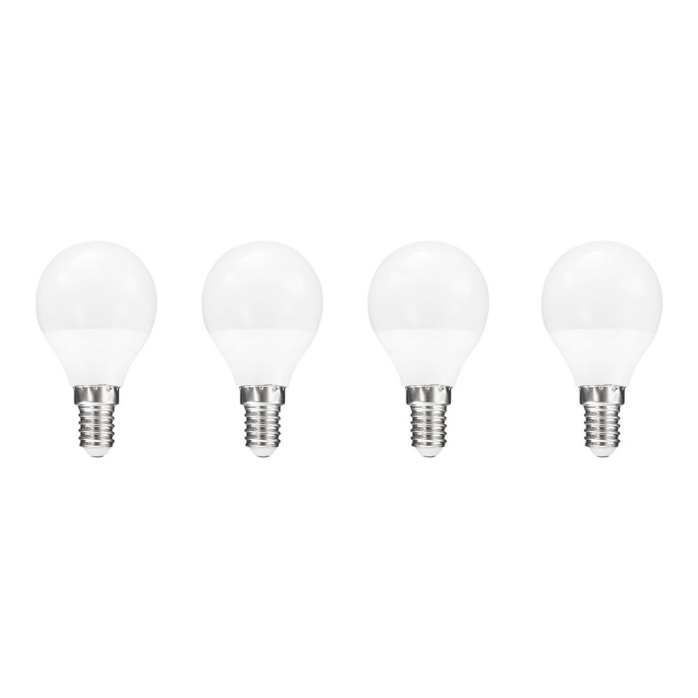 Essentials E14 Mini Globe LED Light Bulb 250lm 2.2W 4 Pack - Screwfix