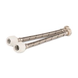 Hep2O Push-Fit Connection Flexible Tap Connectors 15mm x 3/4" x 500mm 2 ...