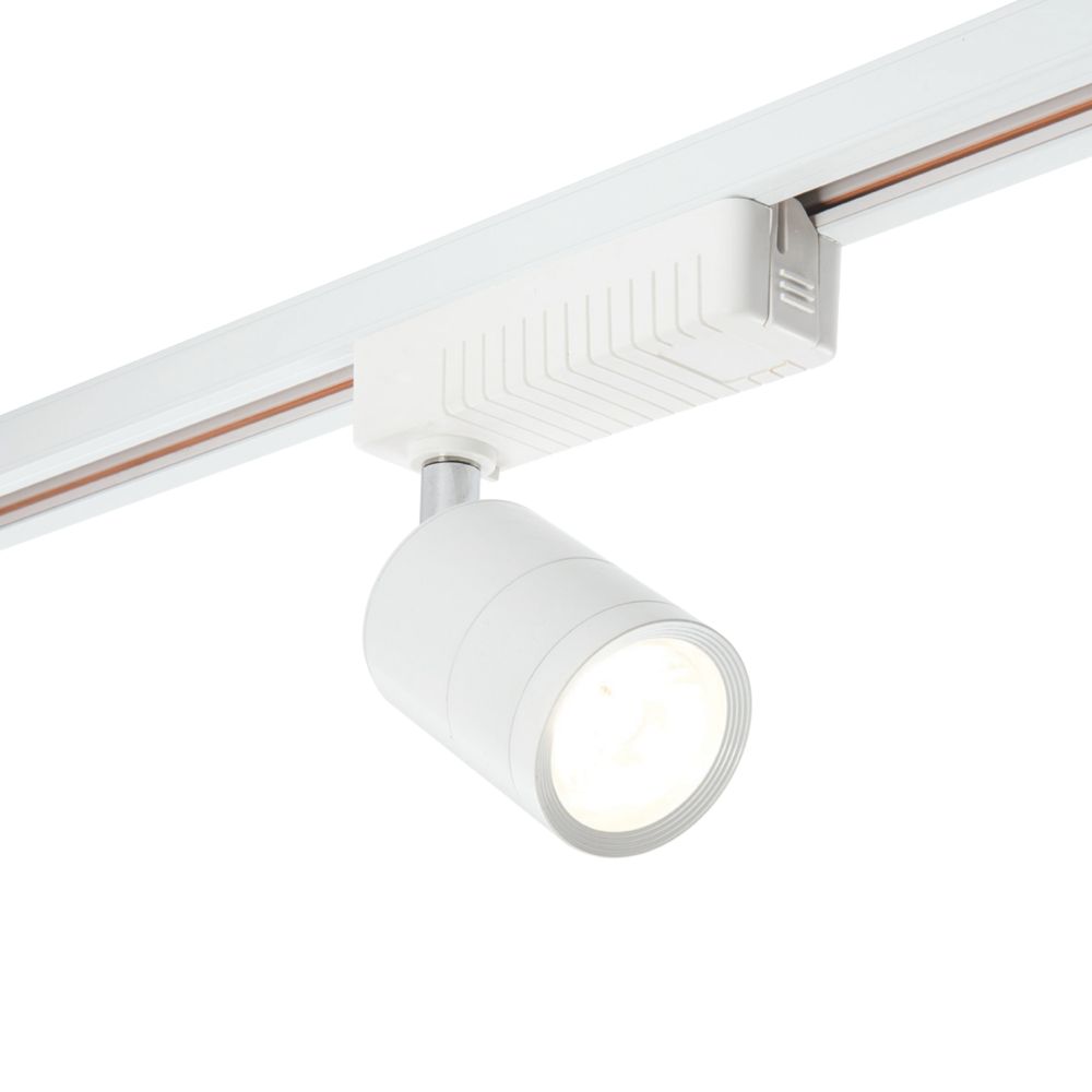 Saxby Cora LED 1-Circuit Track Spotlight Gloss White 7W 585lm - Screwfix