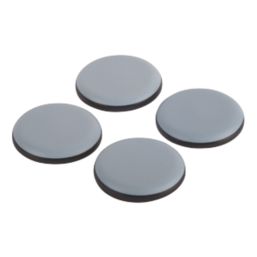 Fix-O-Moll Grey Round Self-Adhesive Easy Gliders 40mm x 40mm 4 Pack ...