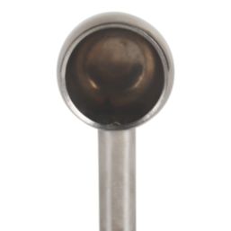 Essentials Round Rail End Brackets Polished Stainless Steel 19mm 2 Pack ...