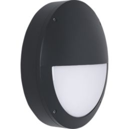 Luceco Atlas Outdoor Round LED Hooded Bulkhead Black 12/19W 1250/2100lm ...