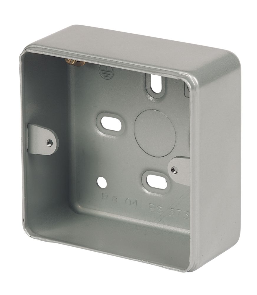 MK 2-Module Grid Metal-Clad Switch Box 40mm - Screwfix