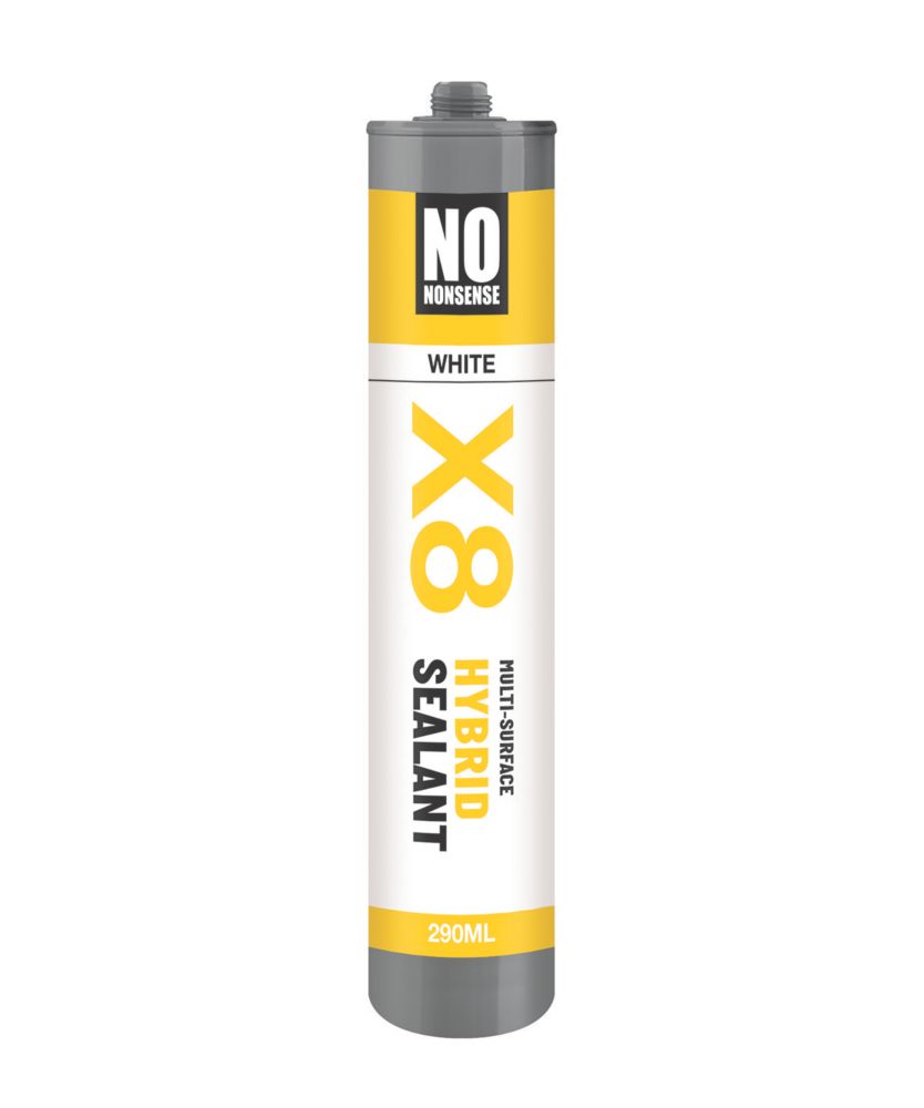 No Nonsense X8 Hybrid Sealant & Adhesive White 290ml - Screwfix