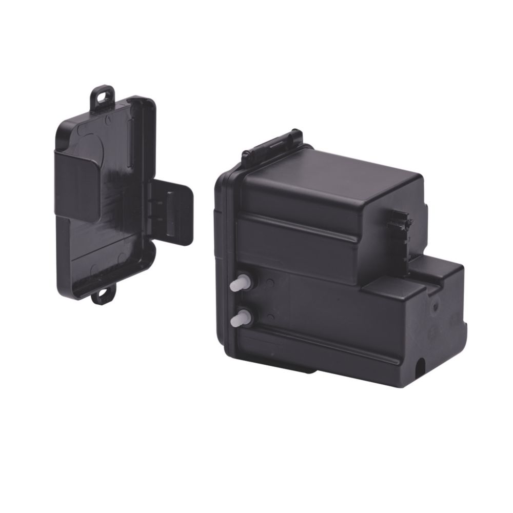 Battery-Powered Dual-Flush Contactless Button Kit Black - Screwfix