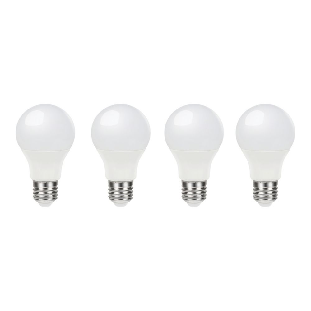 Essentials E27 A60 LED Light Bulb 470lm 40W 4 Pack - Screwfix