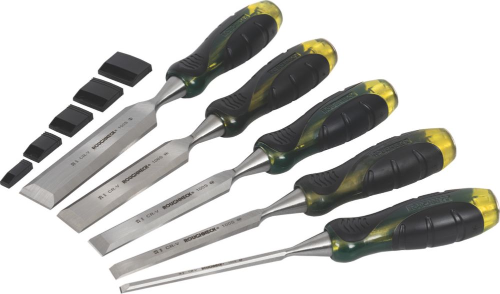 Roughneck Bevel Edge Chisel Set 5 Pieces - Screwfix