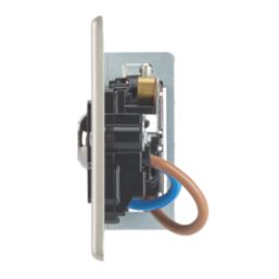 Contactum iConic 13A Key Switch 1-Gang 2-Pole Switched Socket Brushed ...