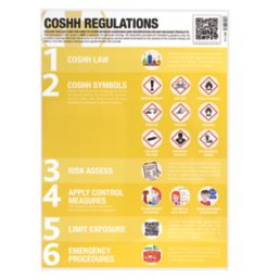 COSHH Regulations Poster 594mm x 420mm - Screwfix