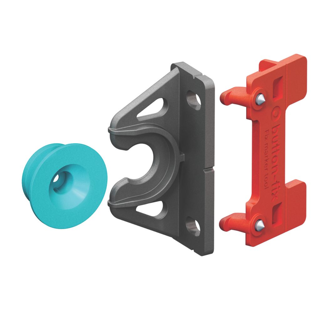 Button-Fix Type 2 Push-On Panel Fixings & Marker Tools Set Charcoal ...