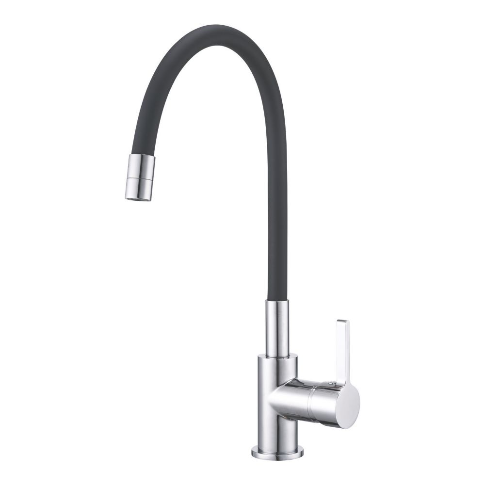 Piasa Mixer Kitchen Tap Chrome & Black - Screwfix
