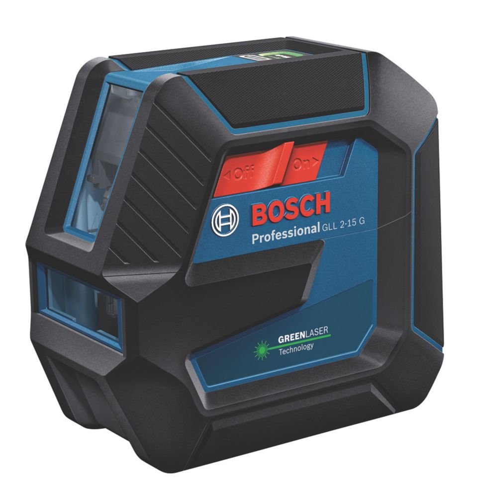 Bosch GLL 2-15 G Green Self-Levelling Cross-Line Laser with Tripod - Screwfix