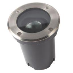4lite 120mm Outdoor Round LED Recessed Ground Light Stainless Steel 6W ...