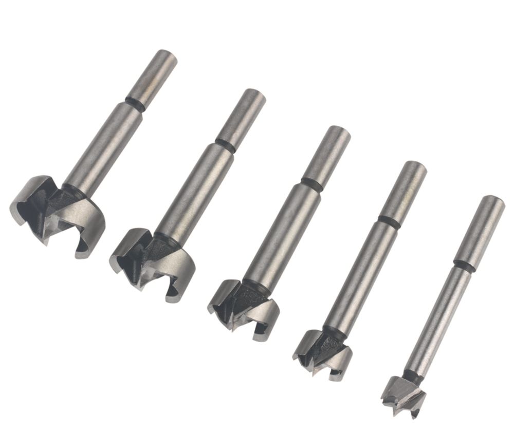 Milwaukee Straight Shank Forstner Wood Drill Bit Set 5 Pieces - Screwfix