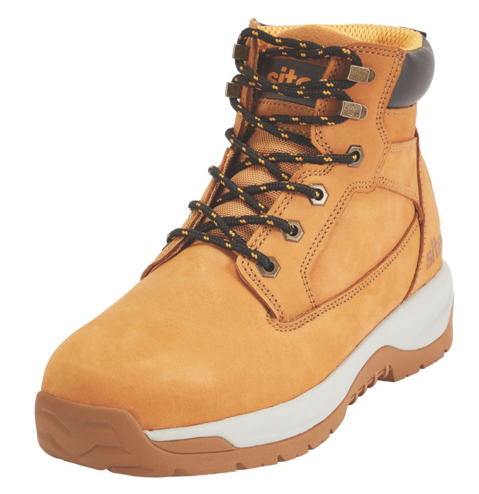 Site Arenite Size 8 Wheat Steel Toe Cap Safety Boots - Screwfix