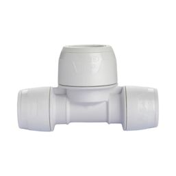 Hep2O Plastic Push-Fit Reducing Keyless Tee 15mm x 15mm x 22mm - Screwfix