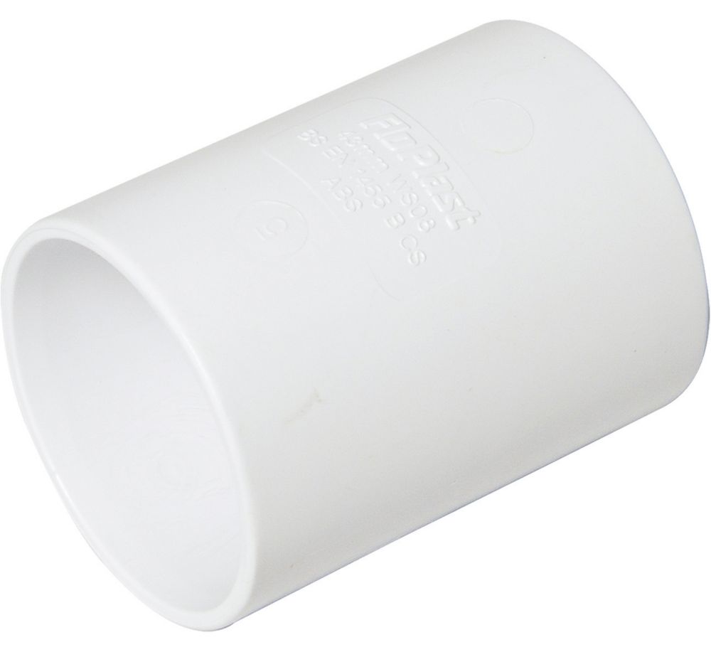 FloPlast Straight Couplers 32mm x 32mm White 5 Pack - Screwfix
