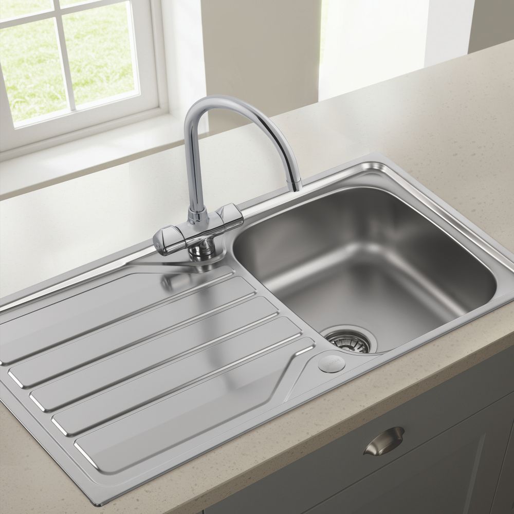 Franke 1 Bowl Stainless Steel Inset Sink & Mixer Tap 860mm x 500mm ...