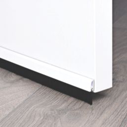 Stormguard Bottom Door Brush Draught Excluder White 1m - Screwfix