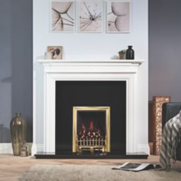 Focal Point Blenheim Brass Rotary Control Inset Gas Full Depth Fire ...