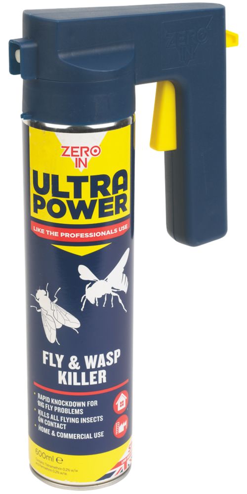 Zero In Ultra Power Fly & Wasp Killer 600ml - Screwfix