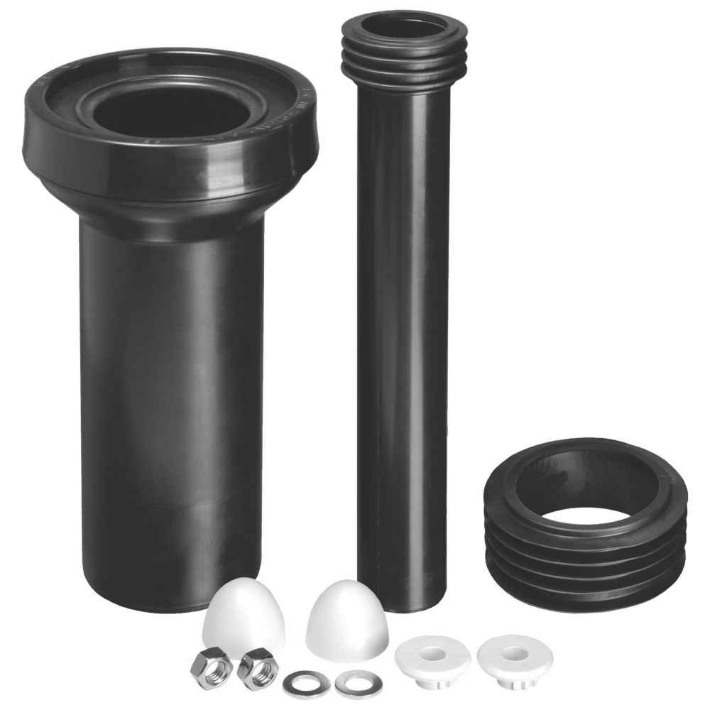 McAlpine WC Frame Connector Kit Black - Screwfix