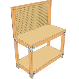 Simpson Strong-Tie Workbench Kit Metallic Galvanised Steel x - Screwfix