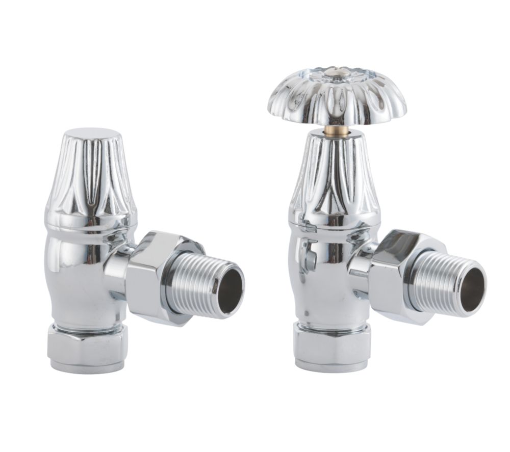 Arroll UK-10 15mm x 1/2" Chrome Angled & L/S Traditional Manual ...