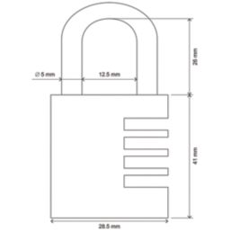 Smith & Locke Closed Shackle Combination Padlock Brass 30mm - Screwfix