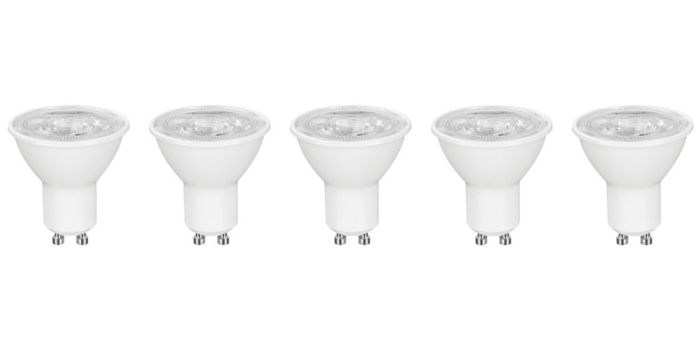 LAP GU10 LED Light Bulb 345lm 3.6W 5 Pack - Screwfix