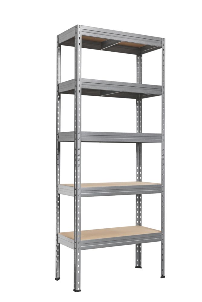 Essentials 5-Tier Metal Garage Shelving Unit 750mm x 350mm x 1800mm ...