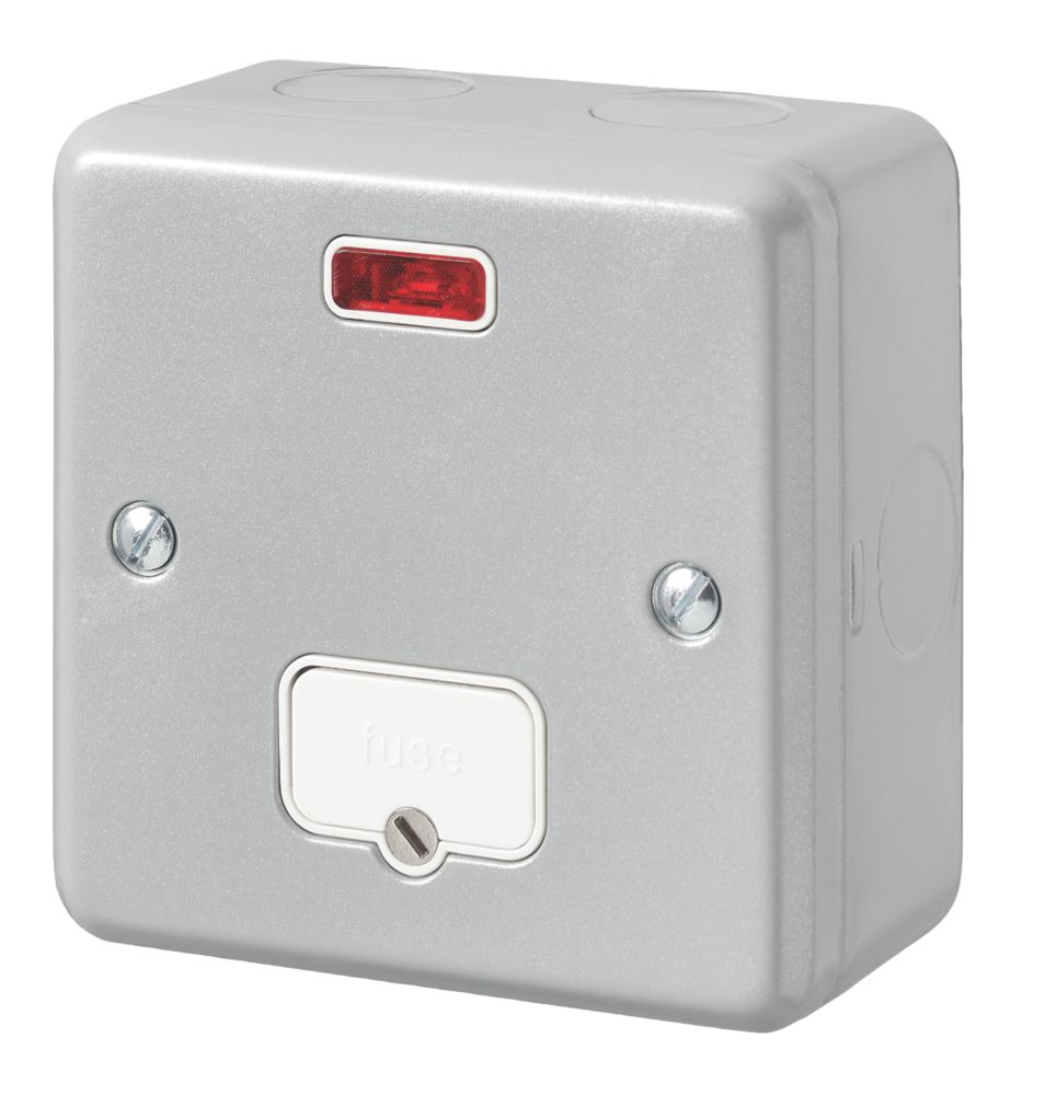 MK Metal-Clad Plus 13A Unswitched Metal Clad Fused Spur with Neon ... MK Metal-Clad Plus 13A Unswitched Metal Clad Fused Spur with Neon ...