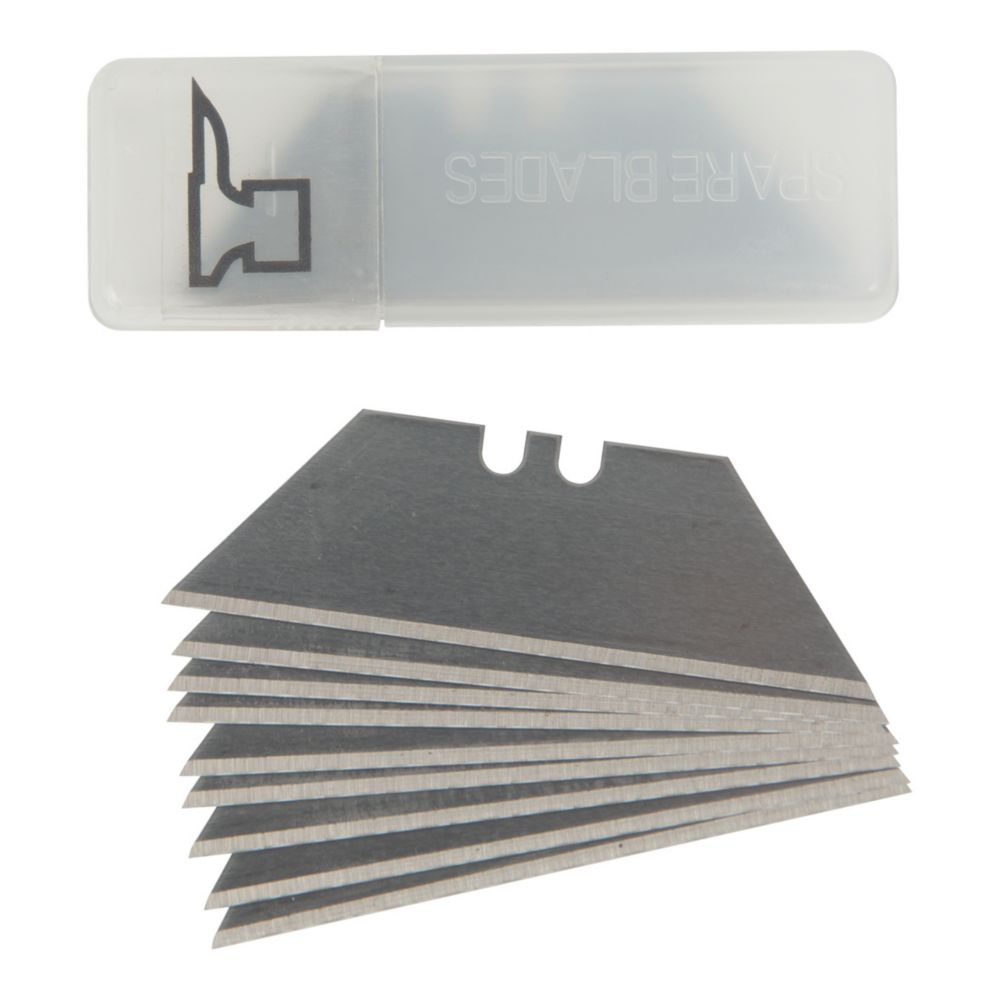 Forge Steel Straight Utility Knife Blade 10 Pack - Screwfix