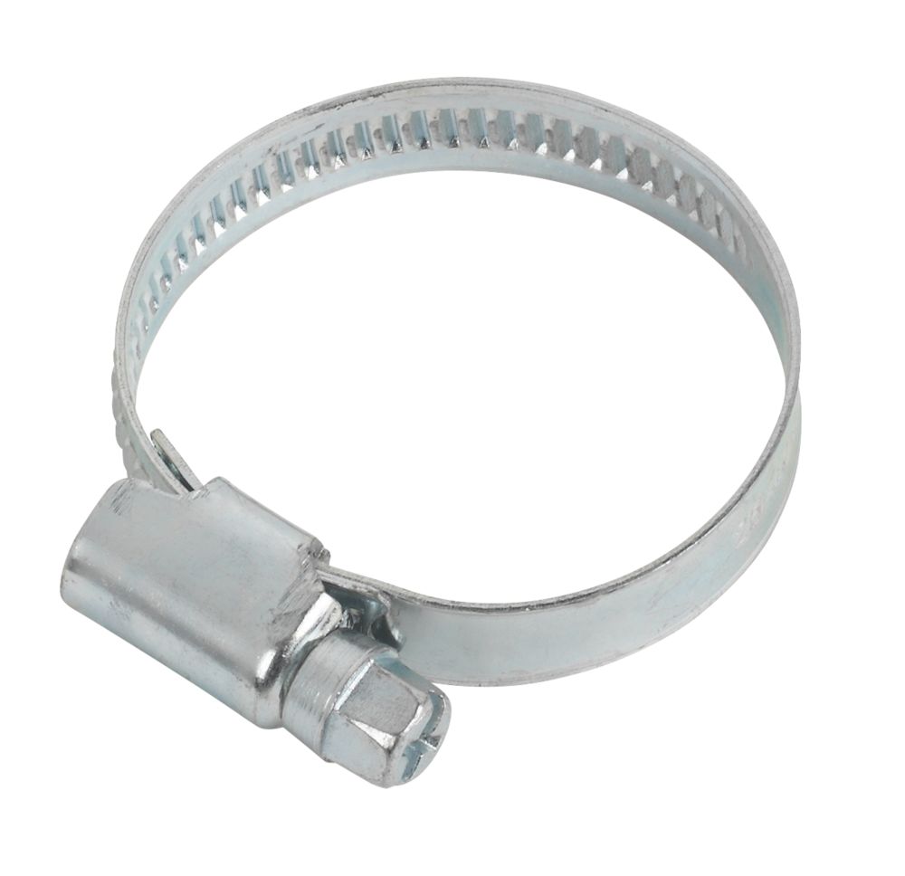 Easyfix Blue Zinc-Plated Hose Clips 25-40mm 10 Pack - Screwfix
