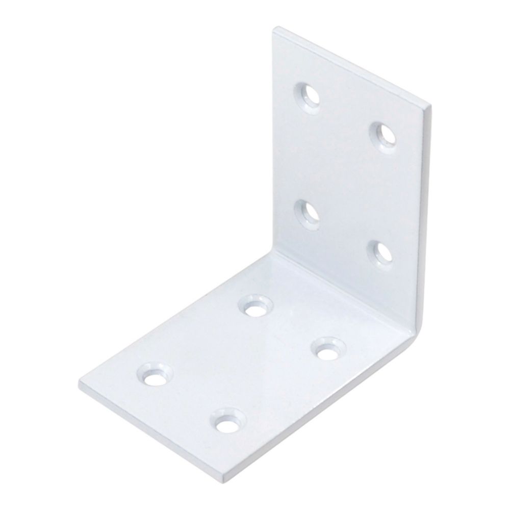 Essentials Angle Bracket Silver 60mm x 60mm x 60mm - Screwfix