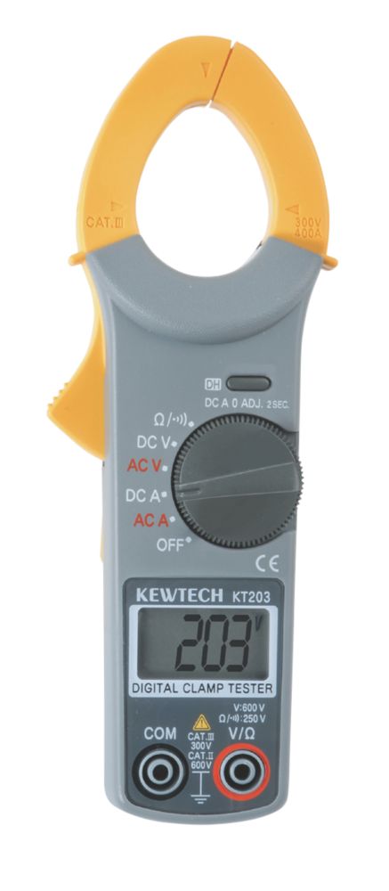 Kewtech AC/DC Clamp Meter 400A - Screwfix