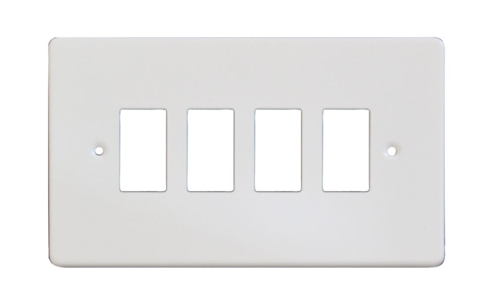 Varilight PowerGrid 4-Module Grid Faceplate White - Screwfix