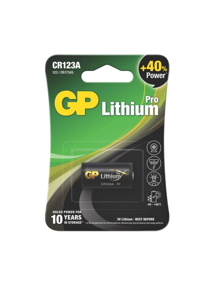 GP Batteries Pro CR123 3V Lithium Battery - Screwfix