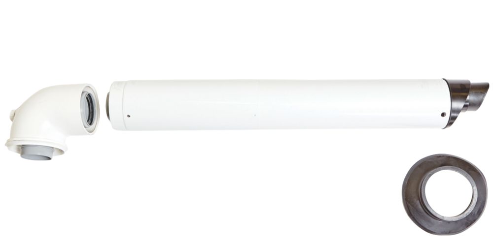 Ideal Heating 1m Horizontal Flue Terminal 60/100mm - Screwfix