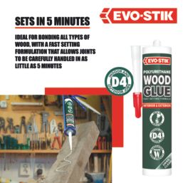 Evo-Stik Polyurethane Wood Adhesive 310ml - Screwfix