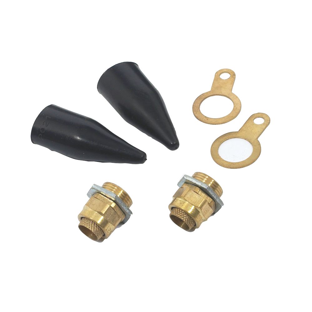 Tower Brass Internal Gland Kit Short 20mm Black 2 Pack - Screwfix