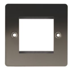 LAP 2-Module Modular Faceplate Black Nickel - Screwfix
