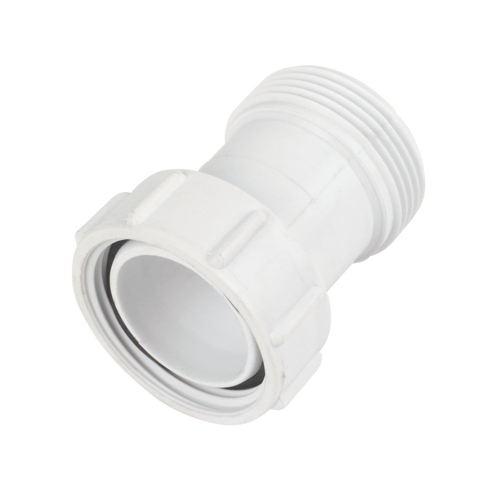 McAlpine S12A-2 BSP Straight Coupling White 32mm x 50mm - Screwfix