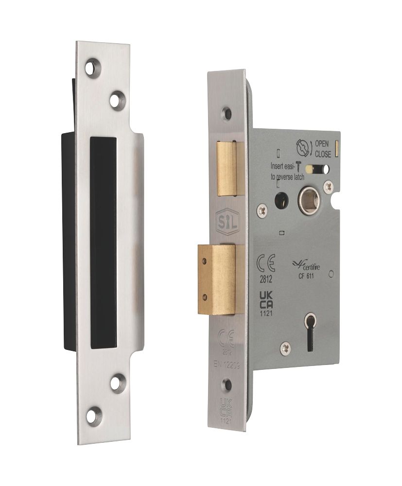 Smith & Locke 5 Lever Satin Nickel Architectural Sash Lock 65mm Case ...