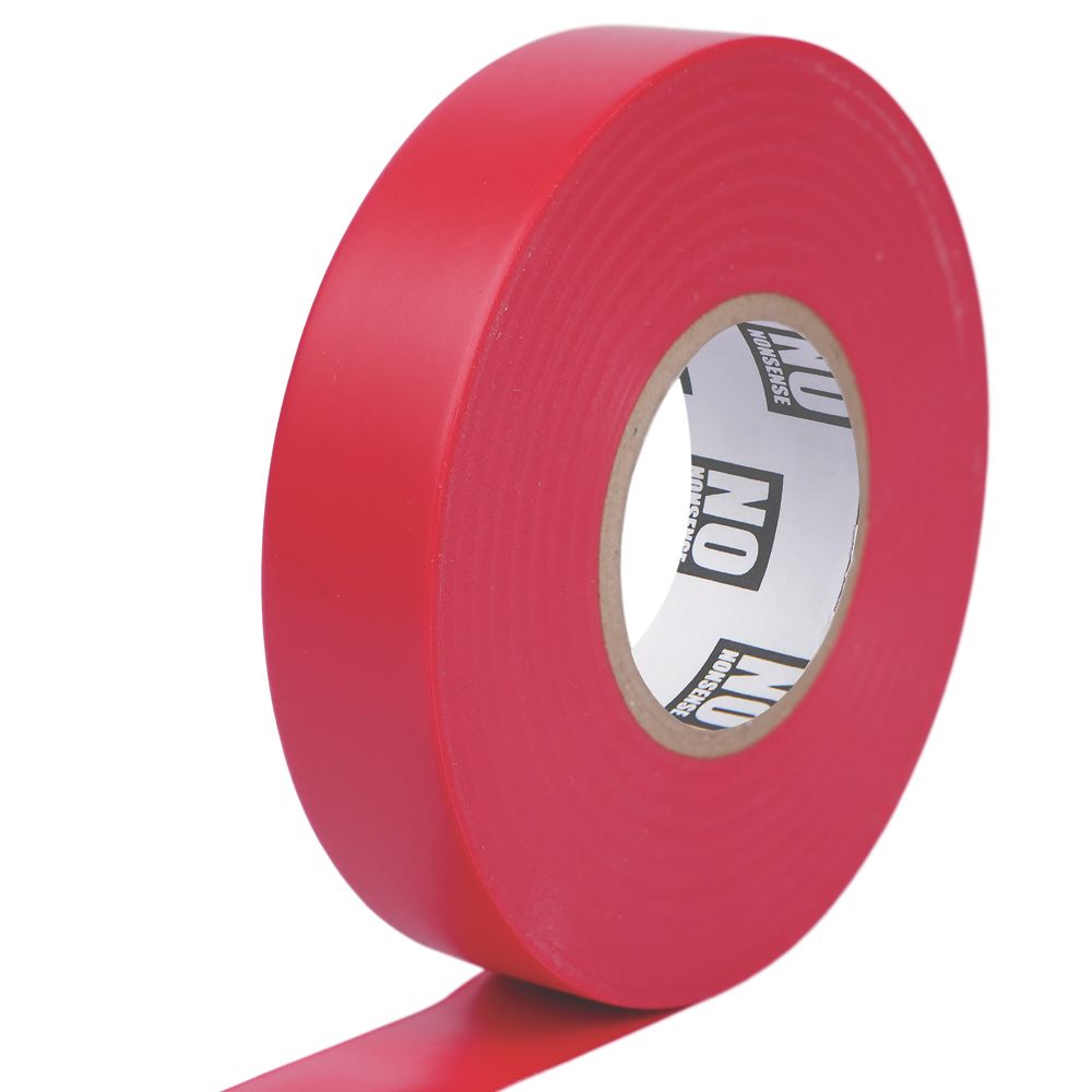 No Nonsense Electrical Tape Red 33m x 19mm - Screwfix