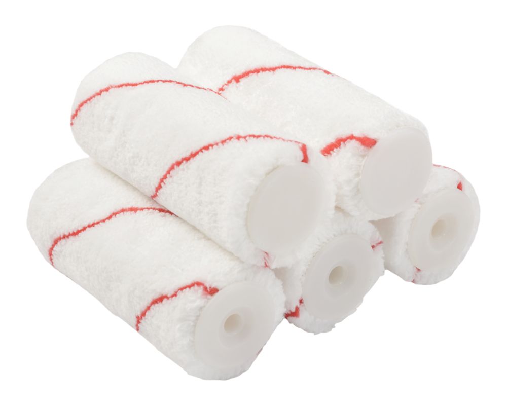 Fortress Trade Short Pile Roller Sleeves Gloss 4" x 38mm 5 Pack - Screwfix