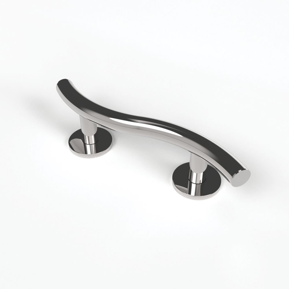 Nymas Curved Household Luxury Grab Rail Polished Stainless Steel 355mm ...