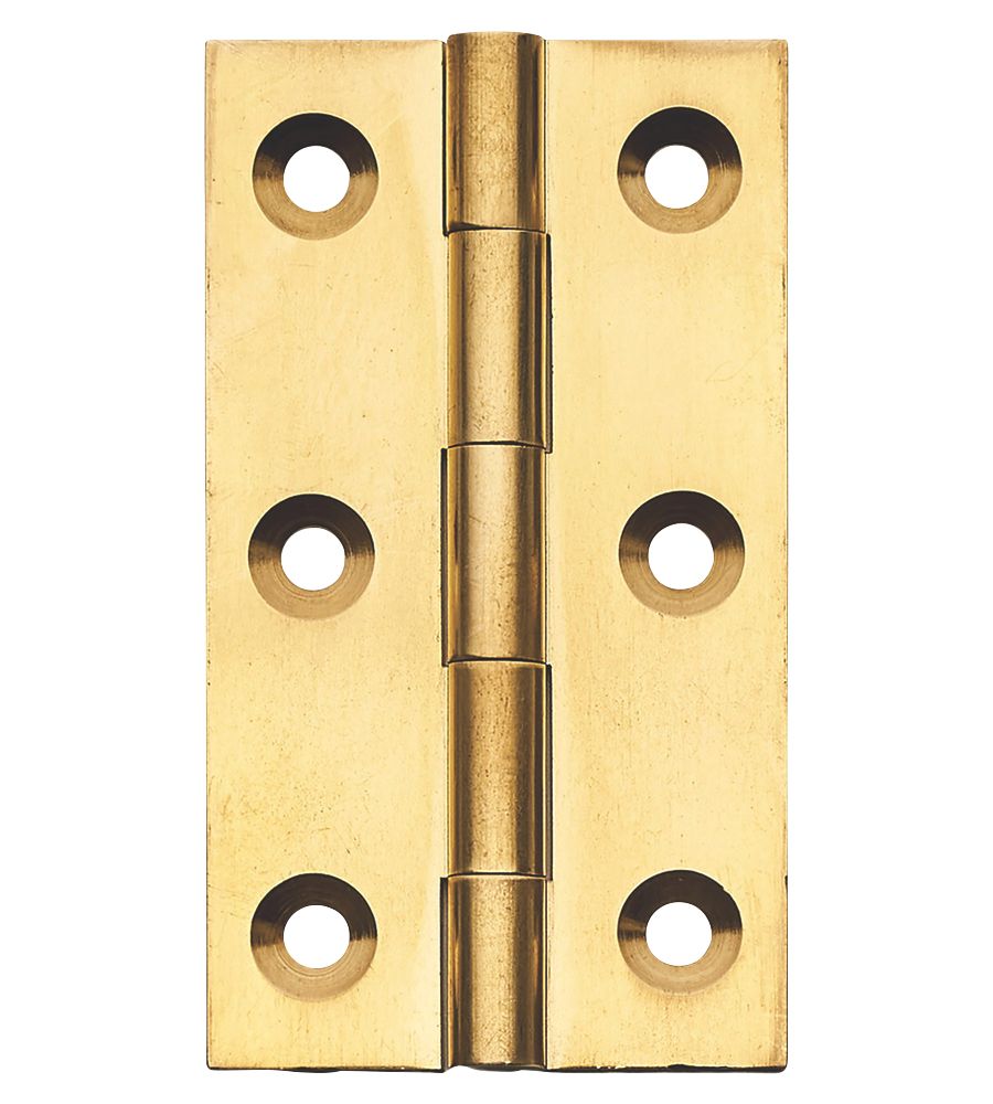 Self-Colour Solid Drawn Butt Hinges 51mm x 29mm 2 Pack - Screwfix